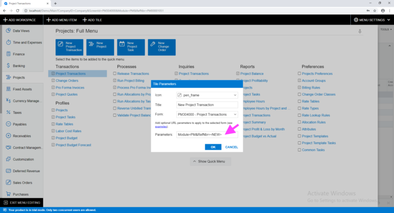 Acumatica How To” Setting A Default Parameter In A Menu Tile Nexvue Now Net At Work